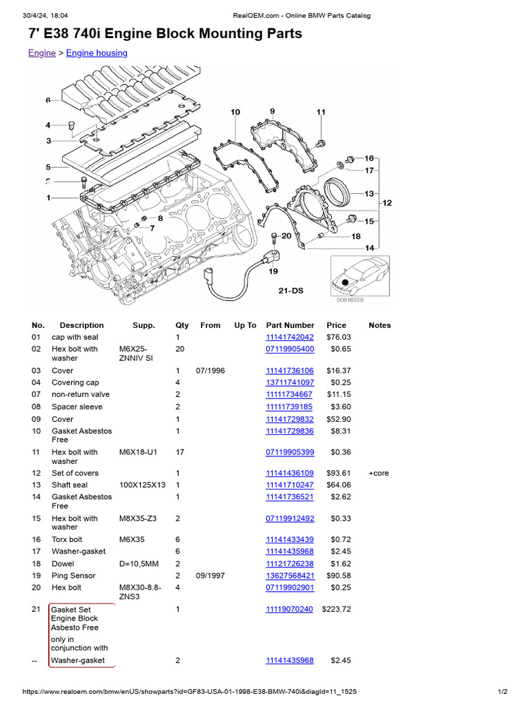 2engine Block Mounting Parts | PDF | Rotating Machines | Vehicle Parts
