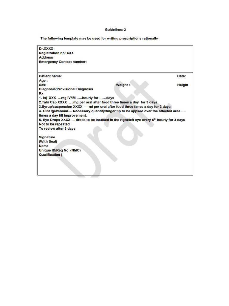 Prescription Format | PDF