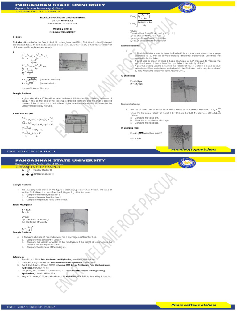 Pitot Tube: Fluid Flow Measurement | PDF | Pressure Measurement ...