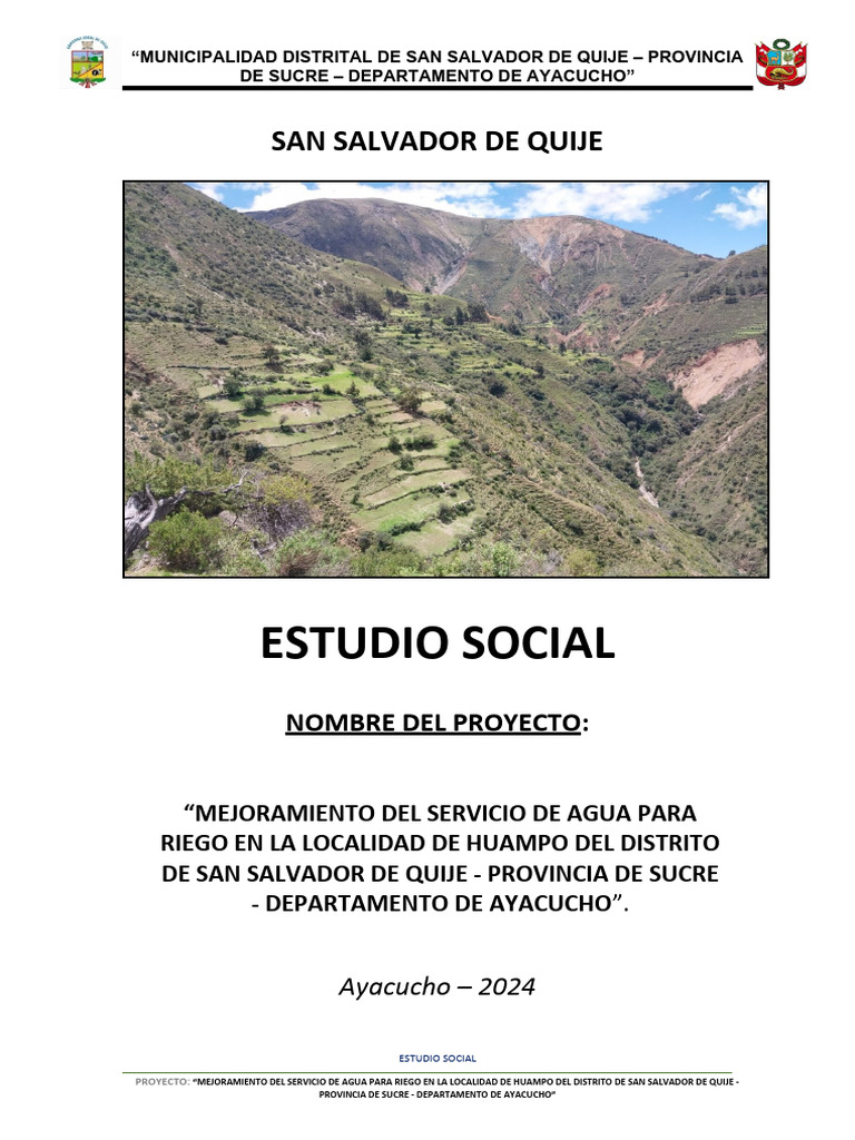 3.9 Estudio Social Huampo | PDF | Riego | Agricultura