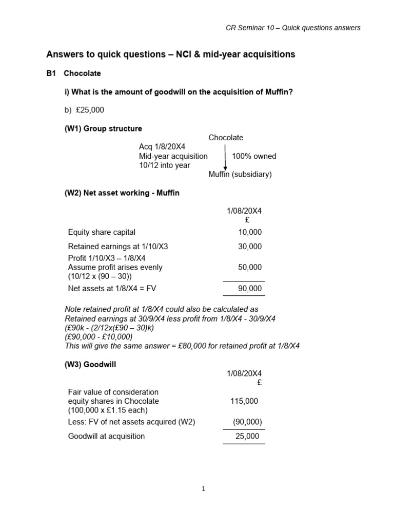 Answer - Quick Qs - S10 NCI - Mid-Year Acq 251121 | Download Free PDF ...