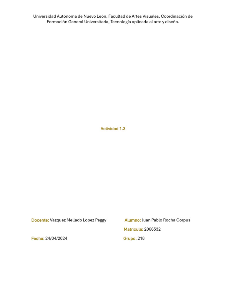 Actividad 1.3 TAAD | PDF | Impresión | Informática