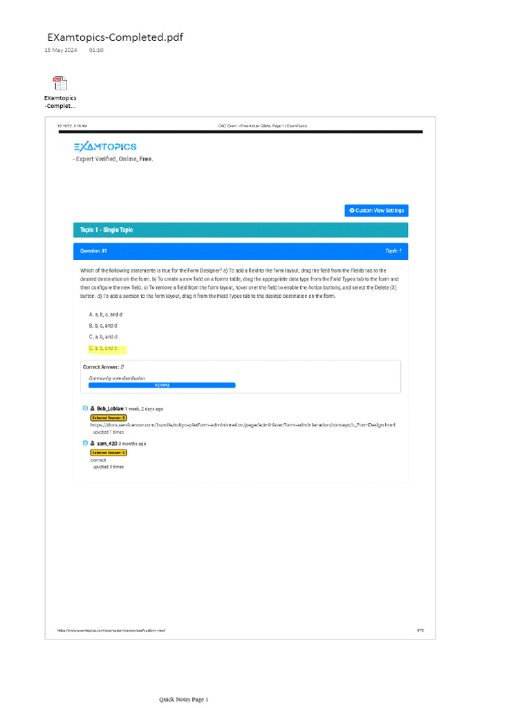 EXamtopics Completed | PDF