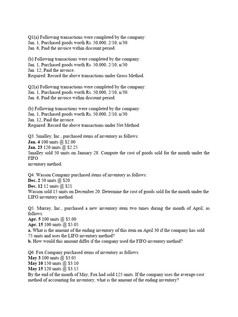 Cost flow assumption | PDF | Cost Of Goods Sold | Inventory