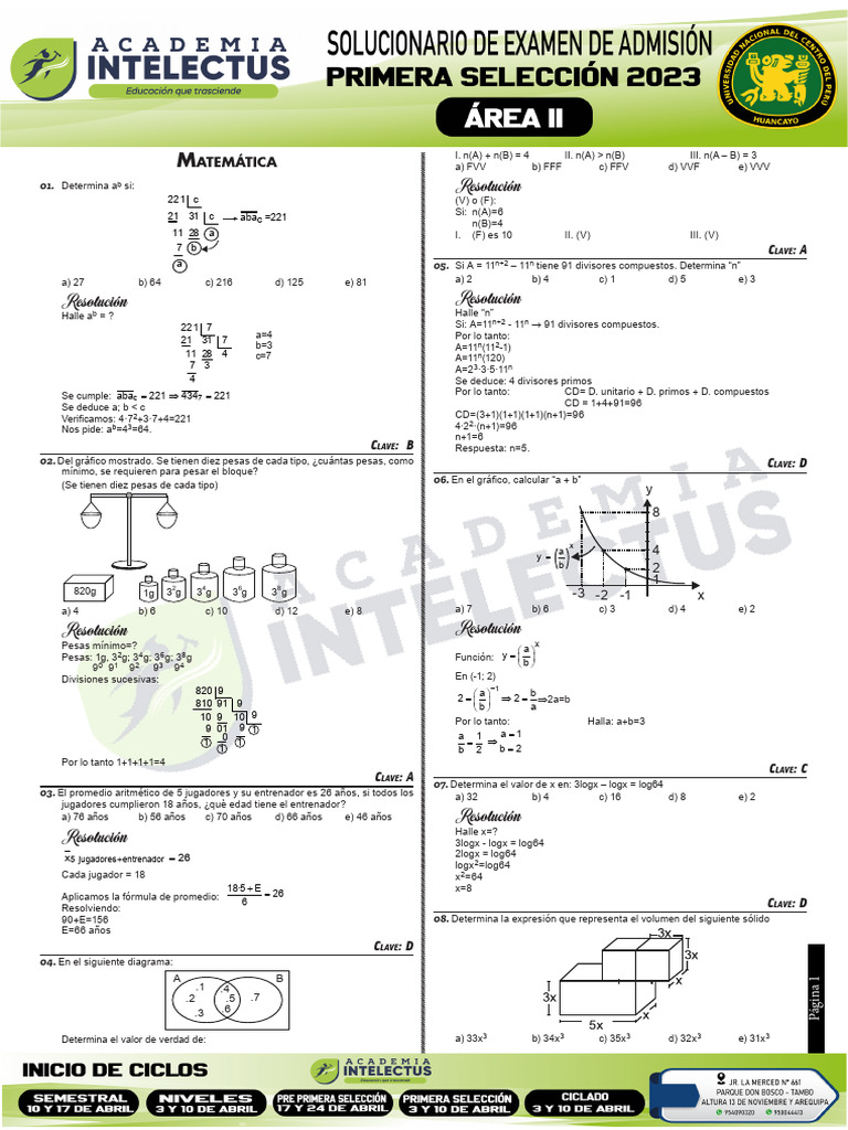 SOLUCIONARIO AREA II | PDF
