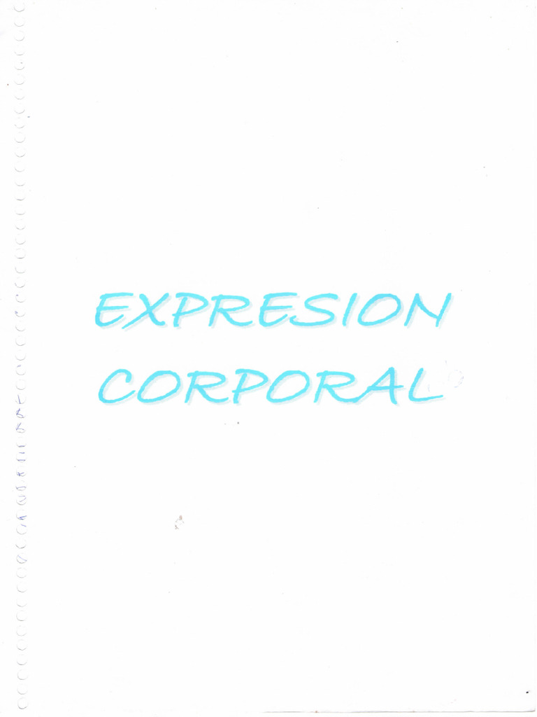 Expresión Corporal | PDF