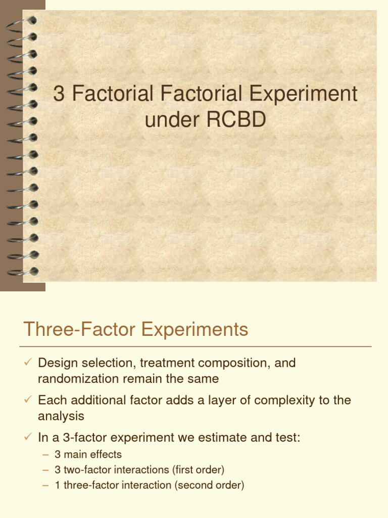 3 Factor Factorial | PDF | Scientific Method | Statistics