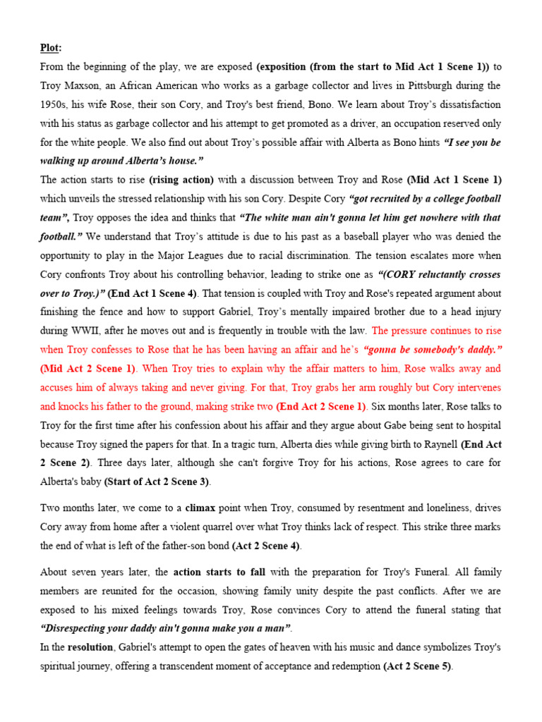 Main Events and Implications Fences | PDF | Anger | Forgiveness