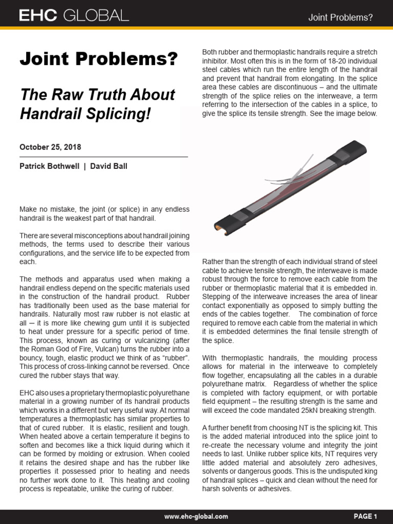 EHC Global Joint Problems The Raw Truth About Handrail Splicing | PDF ...