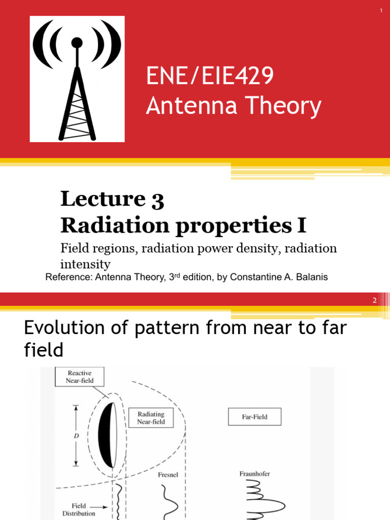 Radiation Properties and Field Regions | PDF | Waves | Electromagnetism