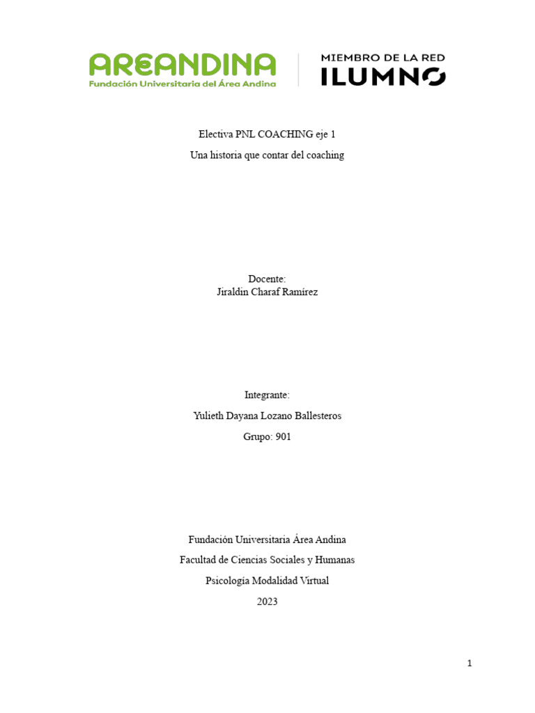 Electiva PNL COACHING eje 1 | PDF | Programación neurolingüistica ...