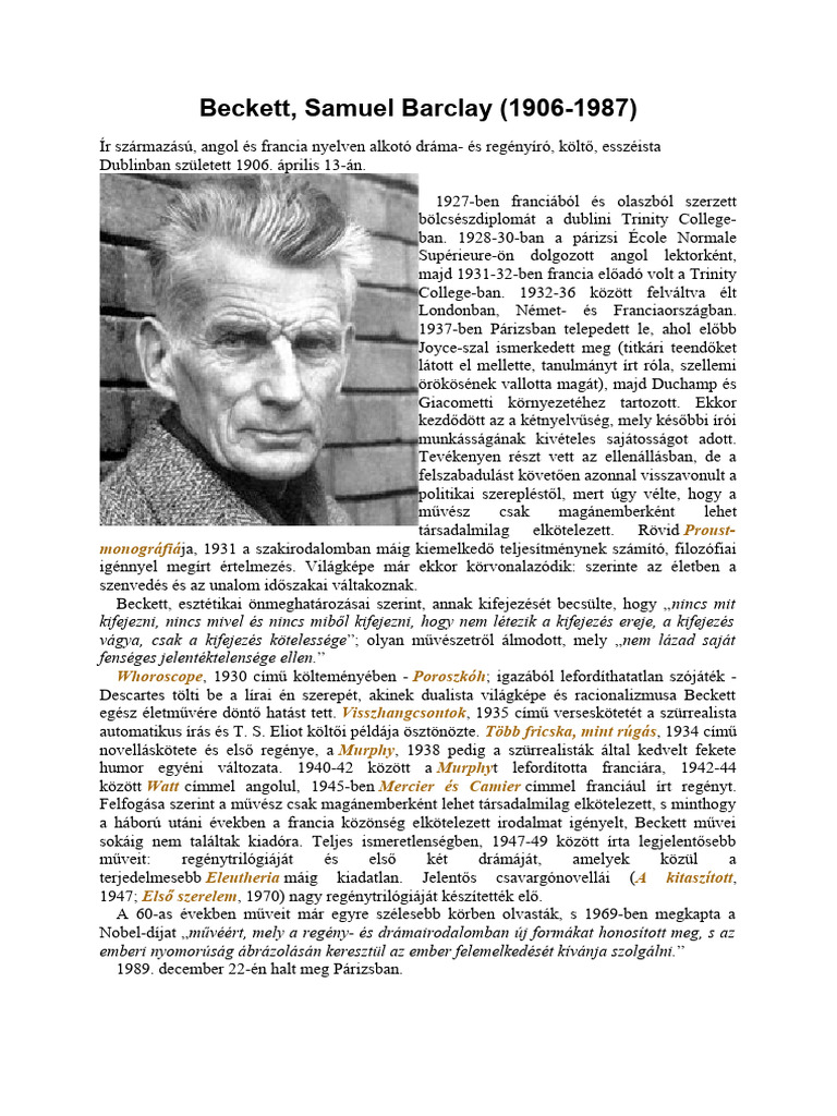 Beckett | PDF