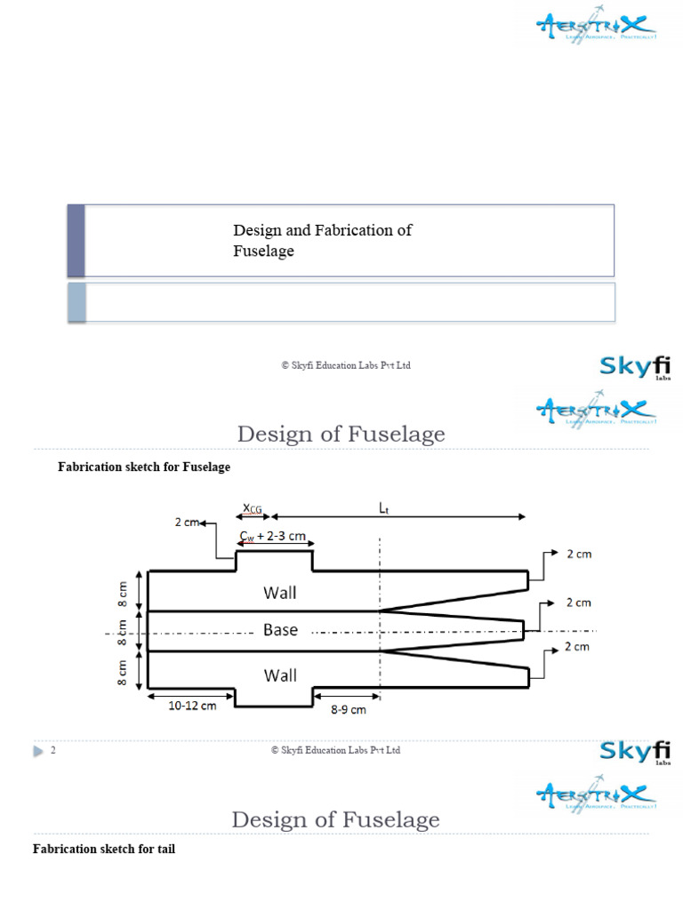 Design and Fabrication of Fuselage: © Skyfi Education Labs PVT LTD | PDF | Fuselage | Aviation