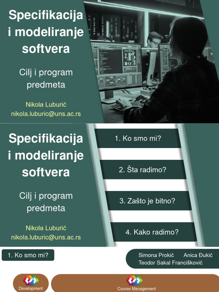 SIMS - 01 - Cilj I Program Predmeta | PDF