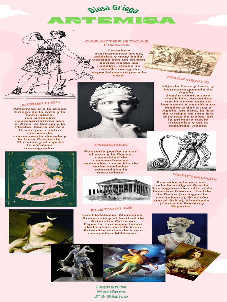Infografía Diosa Griega Artemisa - | PDF