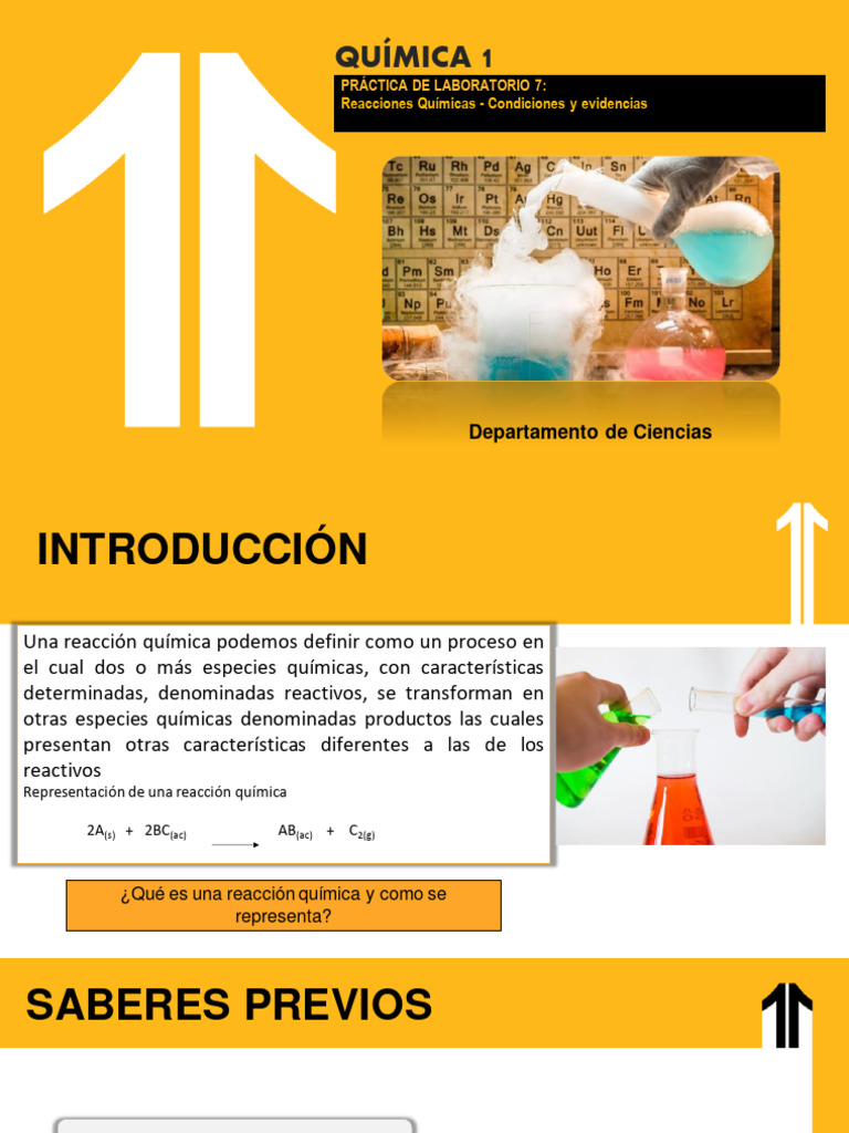 Sem 08 - Práctica 07 - Reacciones Químicas Condiciones y Evidencias | PDF | Química | Reacciones ...