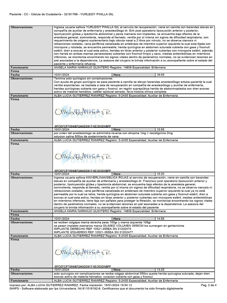 Informe Postoperatorio: Dren Exovac | PDF | Medicina CLINICA ...