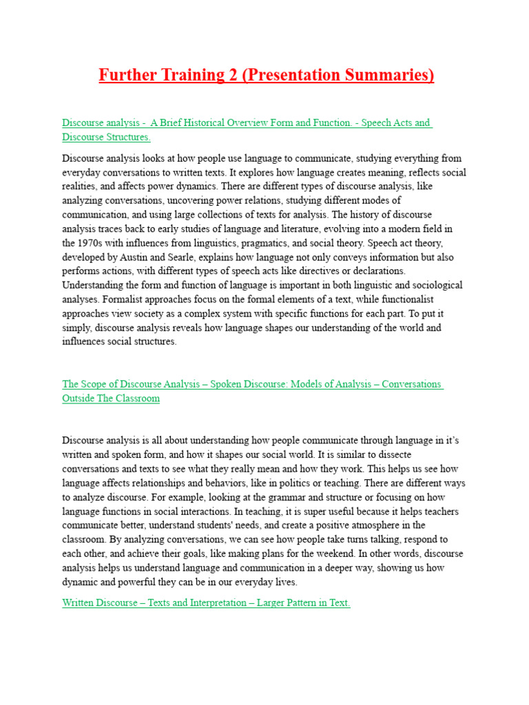 Discourse_Analysis | PDF | Discourse | Linguistics