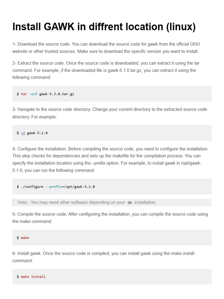 Manual Install Gawk | PDF | Technology & Engineering