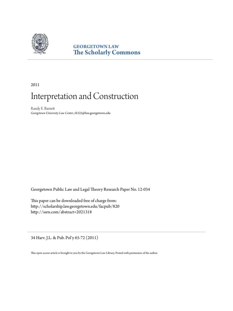 Understanding Constitutional Interpretation | PDF | Ambiguity | Semantics