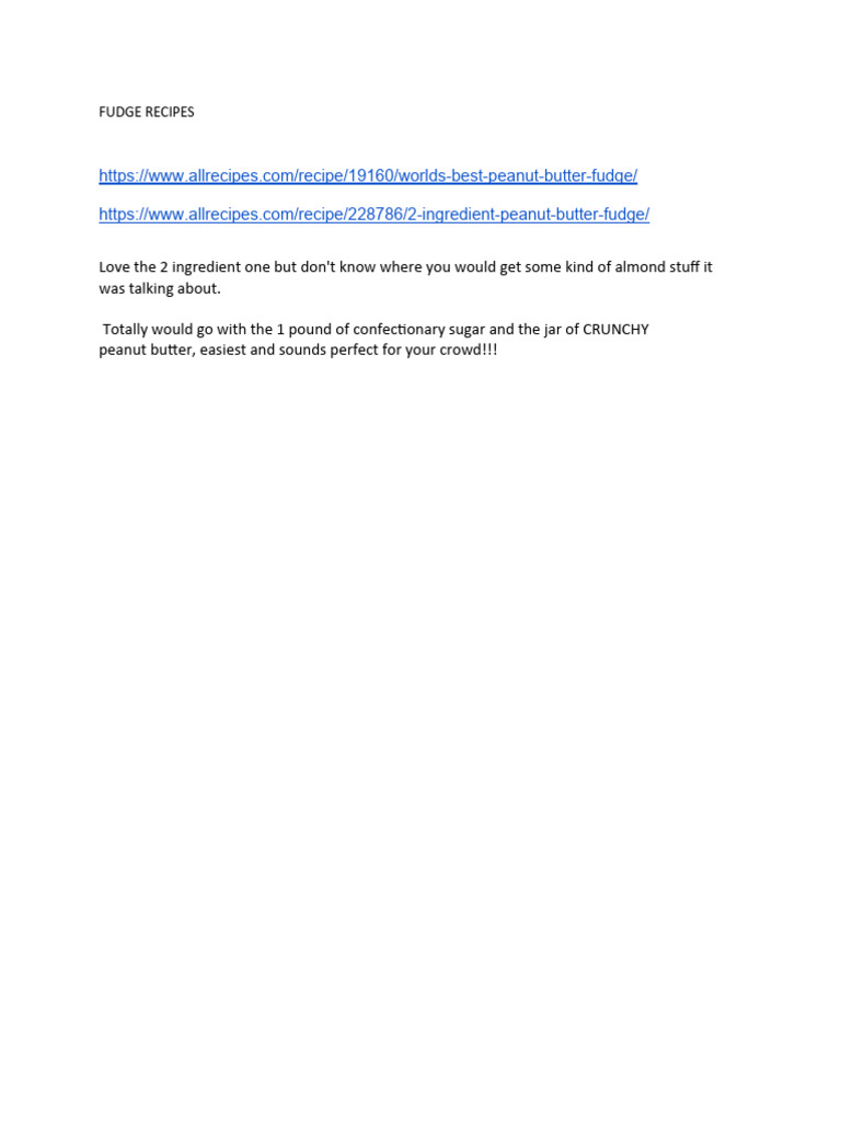 Fudge Recipes | PDF