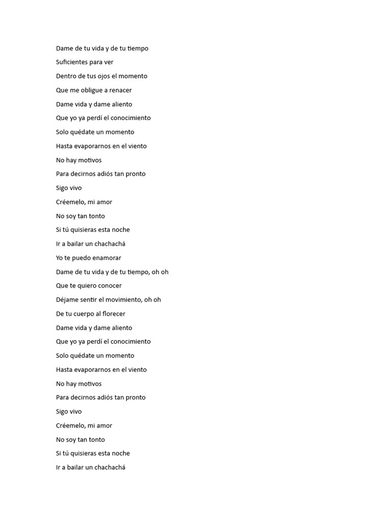 Dame de Tu Vida y de Tu Tiempo | PDF | Arte