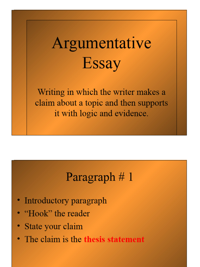 ArgumentativeEssay | PDF | Argument | Reason