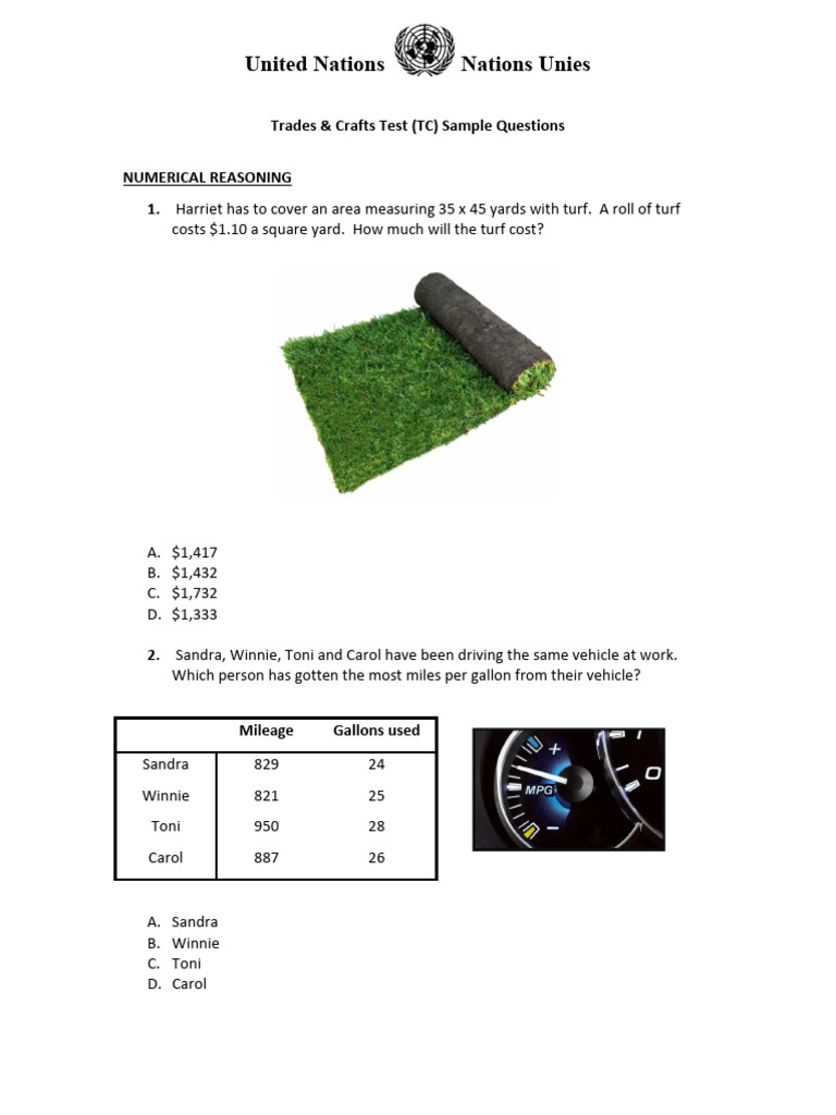 TC Sample Test - 0 | PDF | Home & Garden