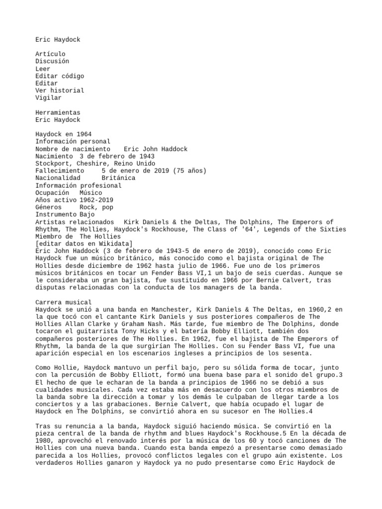 Eric Haydock | PDF | Arte