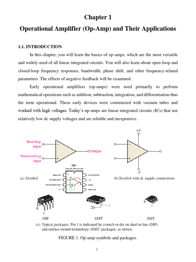 CH 1. Op Amp | PDF | Operational Amplifier | Amplifier