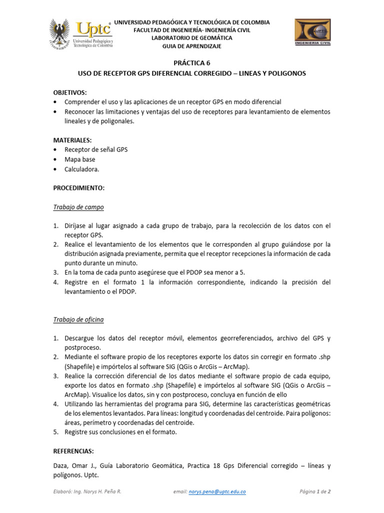 Uso de GPS Diferencial en Geomática | PDF | Sistema de Posicionamiento ...