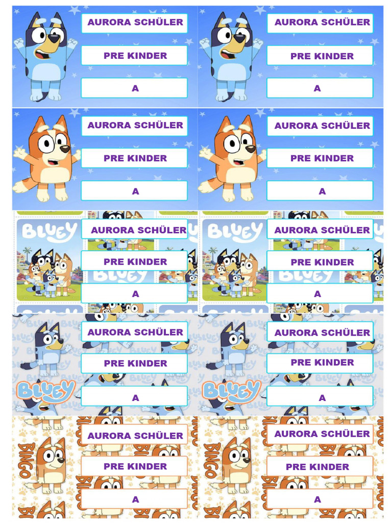 Etiketa Bluey | PDF | Science