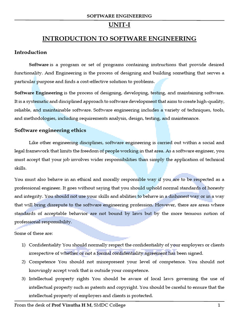 SE UNIT-I Lesson 1 | Download Free PDF | Scrum (Software Development ...