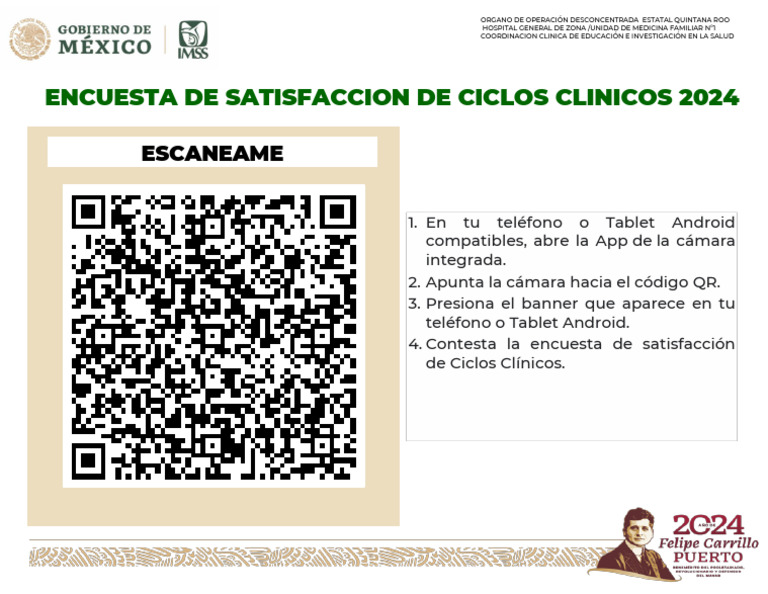 Codigo QR Encuestas de Satisfaccion Alumnos Ciclos Clinicos | PDF