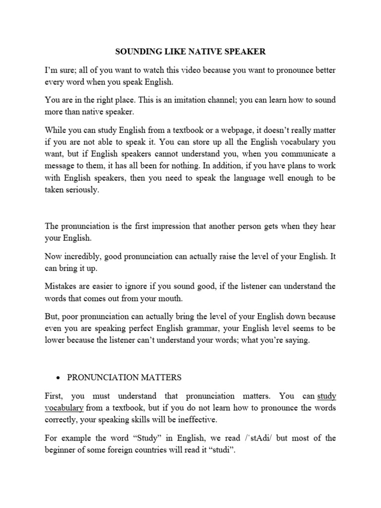 1 Manual | PDF | English Language | Speech