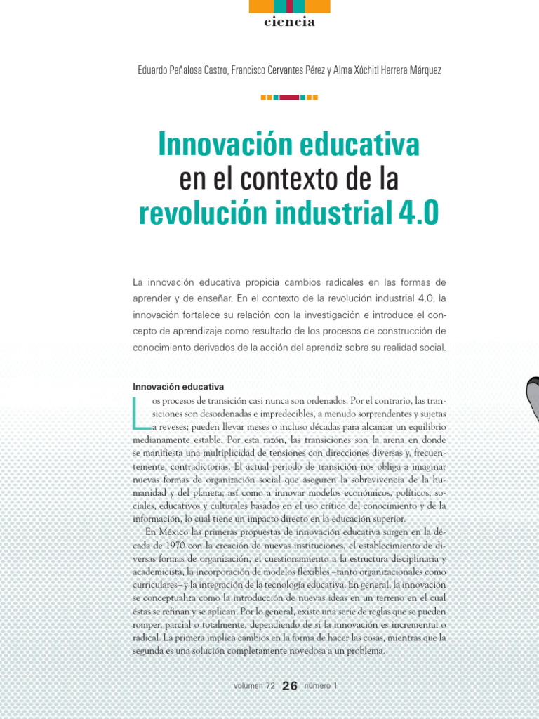 06 72 1 1343 InnovacionEducativa-L | PDF | Enseñando | Innovación
