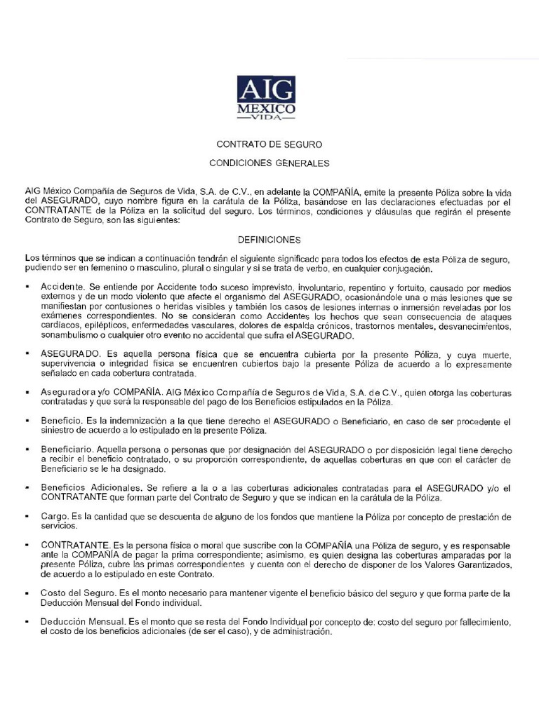 Contrato de Seguro | PDF