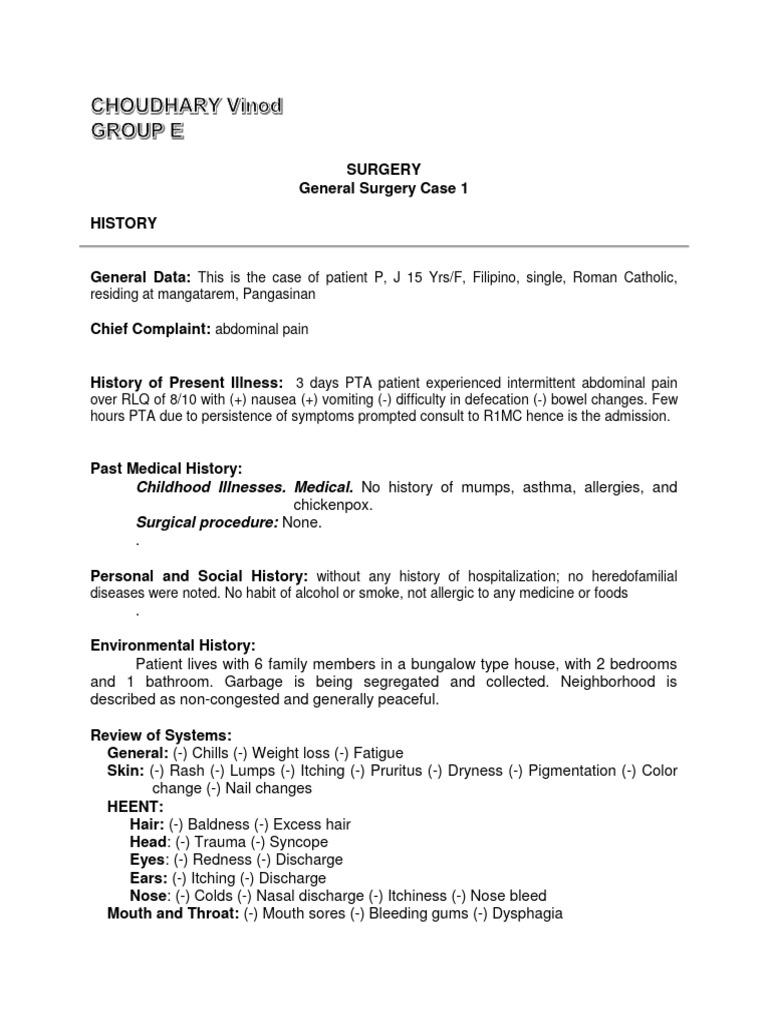 Case-1 On Open Chole | PDF | Allergy | Surgery