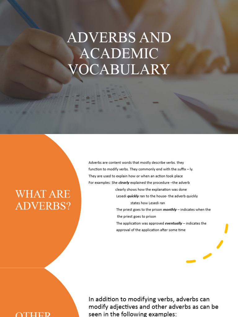 Adverbs and Academic Vocabularies | PDF | Adverb | Language Families