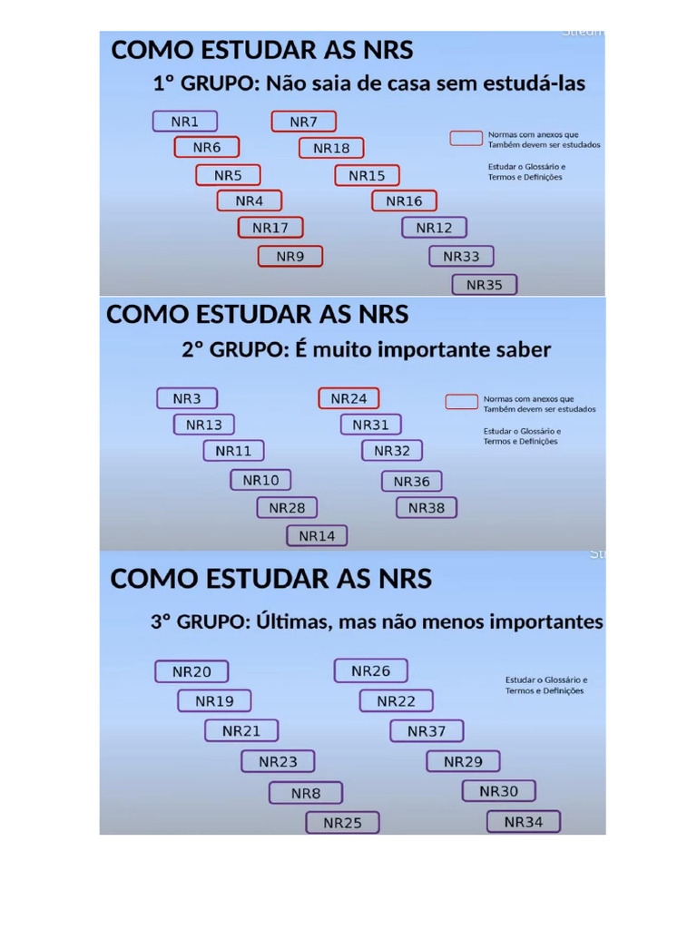 COMO ESTUDAR AS NRs | PDF