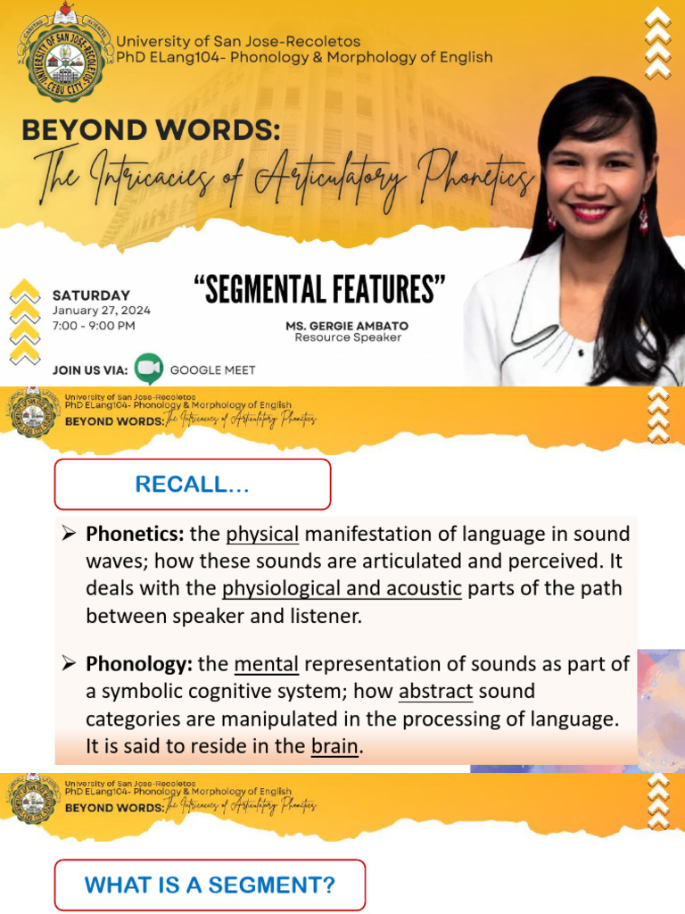 Phonology Segmental Features | PDF | Phonology | Phonetics