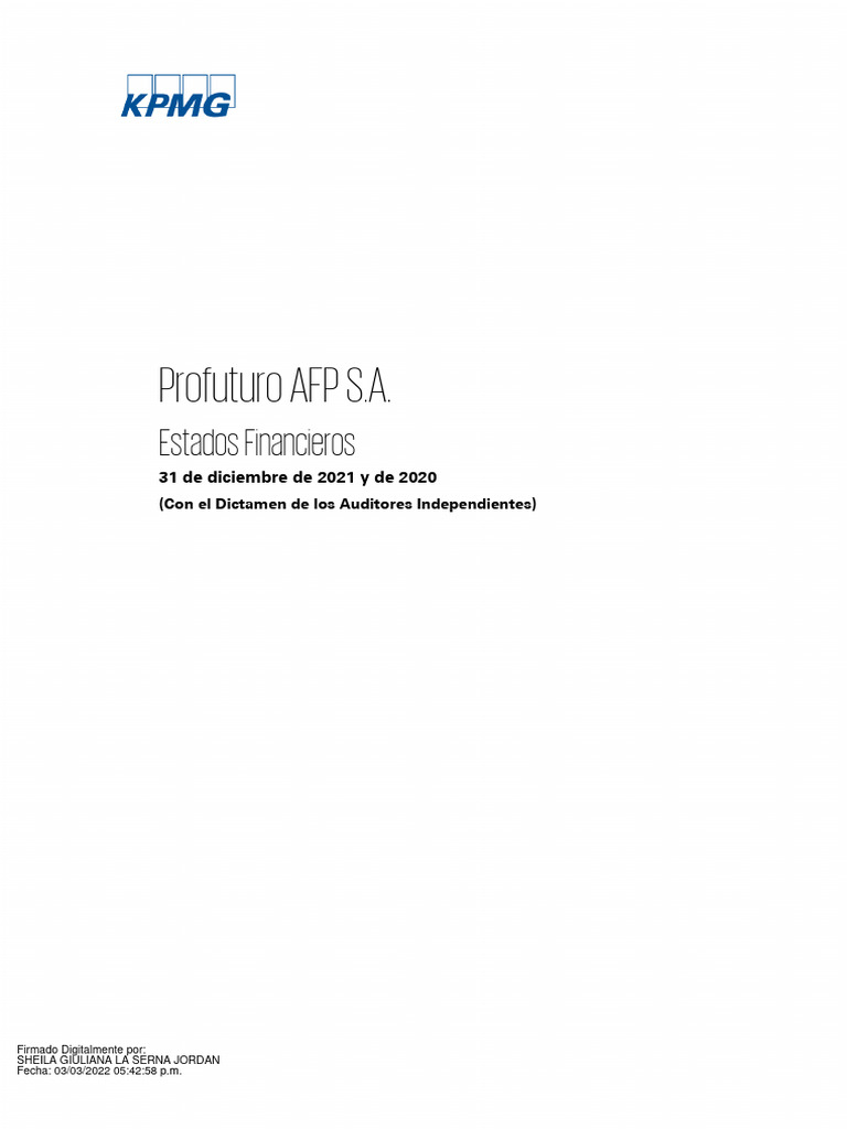 EEFF Profuturo 2021 | PDF | normas internacionales de INFORMACION ...
