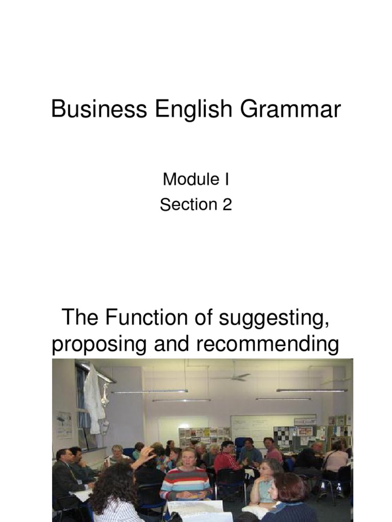 Business English Grammar: Section 2 | PDF | Rules | Verb