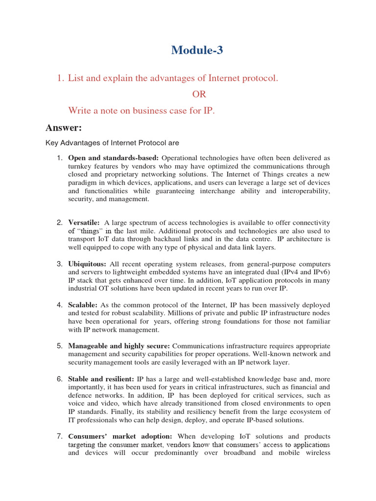 IoT - Module 3 - 8th Sem | PDF | Internet Protocols | Computer Network