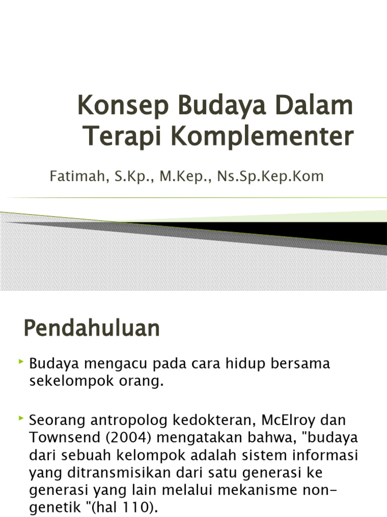 Konsep Budaya Dalam Terapi Komplementer | PDF