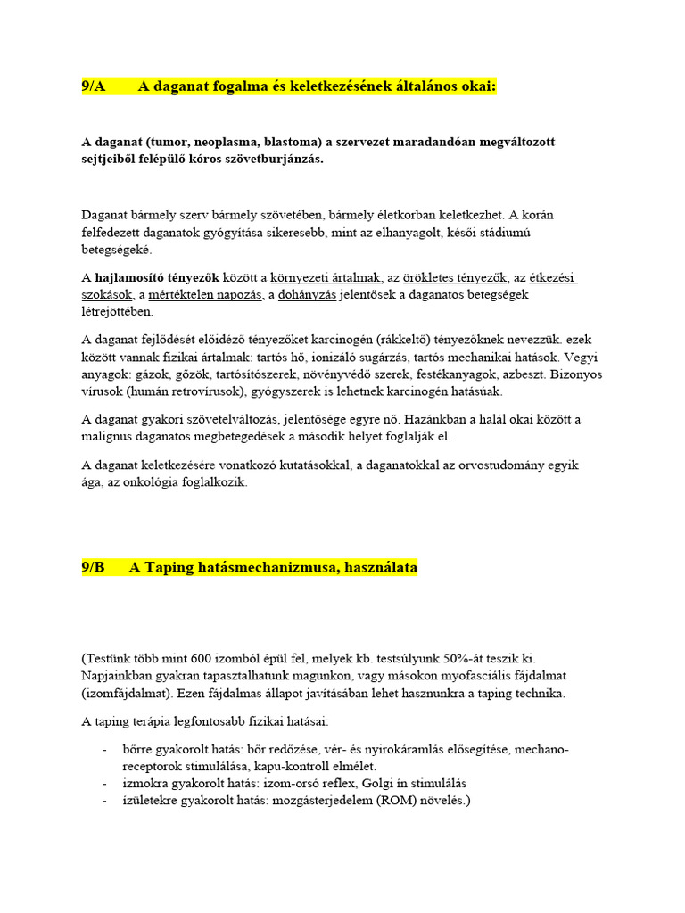 Tétel (Tgy Záróvizsga) | PDF