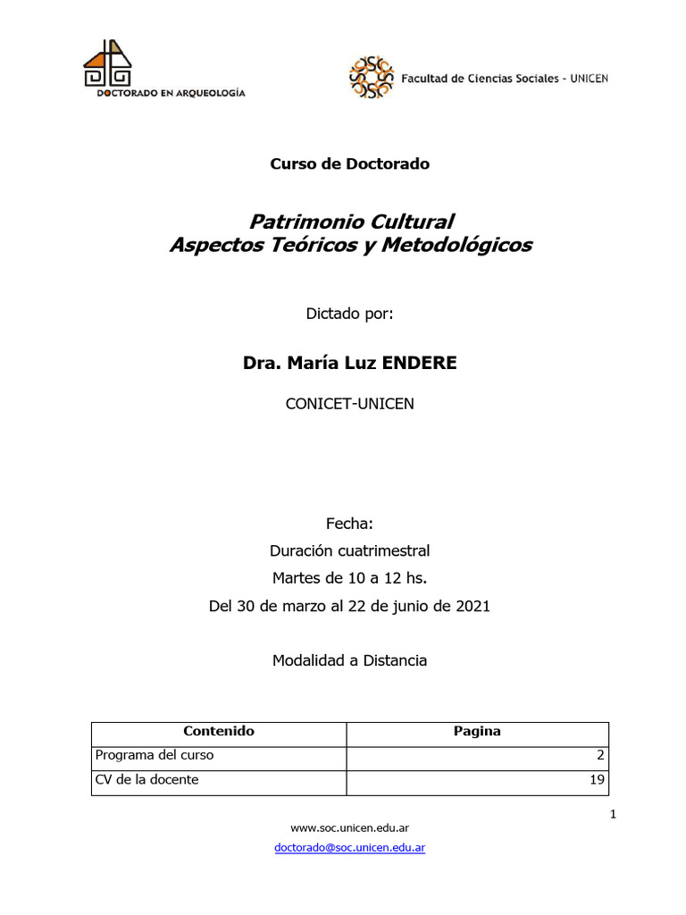 ENDERE-Patrimonio Cultural-Aspectos Teóricos y Metodológicos-2021 | PDF ...