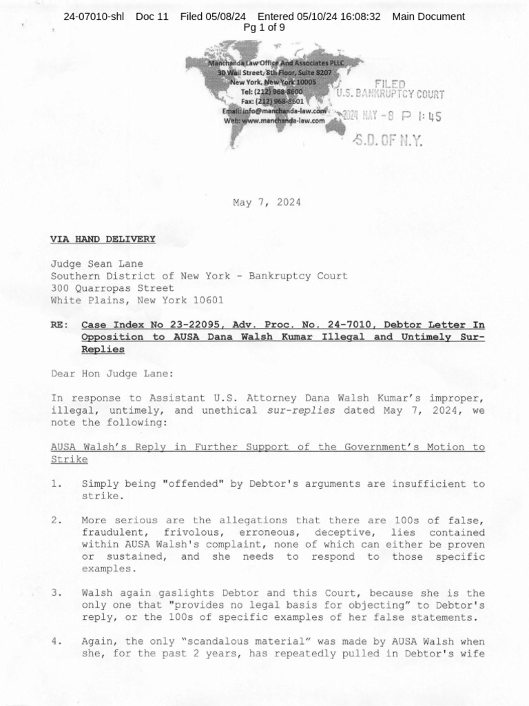 Opposition to AUSA's Motion to Strike | PDF | Complaint | Federal Rules ...