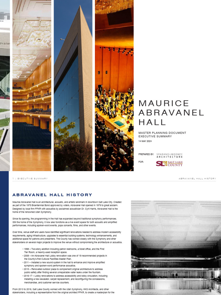 2024 Abravanel Hall Master Plan Executive Summary 05 | PDF | Technology ...