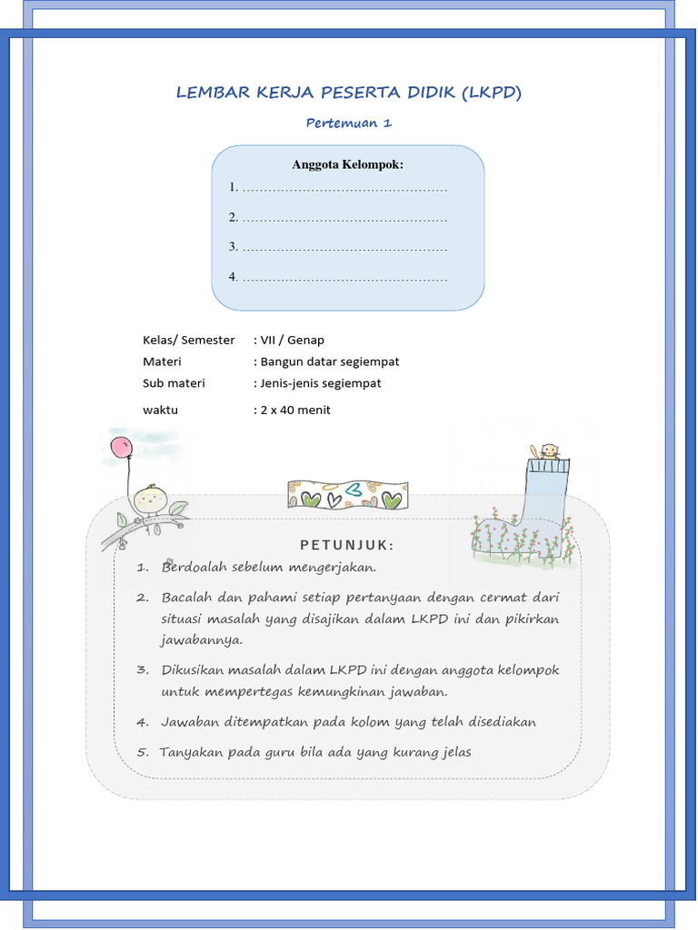 LKPD - SEGIEMPAT - Pert 1 | PDF